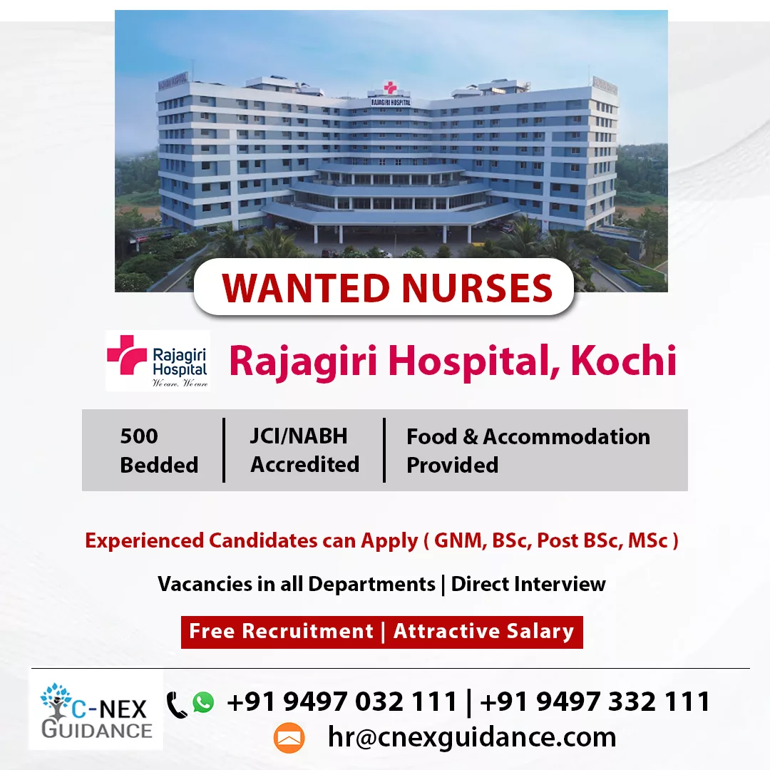 Nursing Recruitment For Rajagiri Hospital Cochin C Nex Guidance